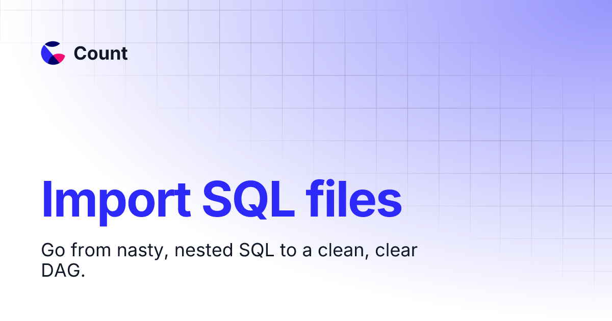 Import SQL files | Count Import SQL files | Count